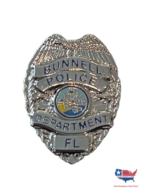 BUNNELL POLICE FL SILVER TONE Lapel Pin