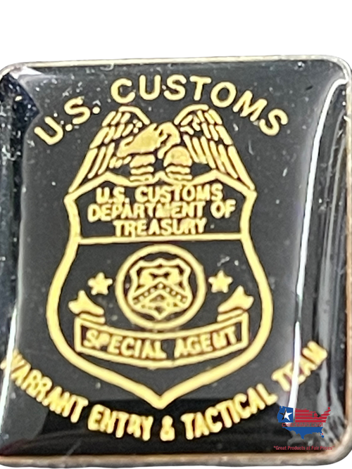 U.S. CUSTOMS WARRANT ENTRY LAPEL PIN