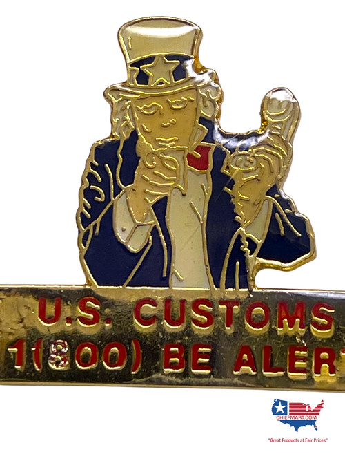 U.S. CUSTOMS UNCLE SAM LAPEL PIN