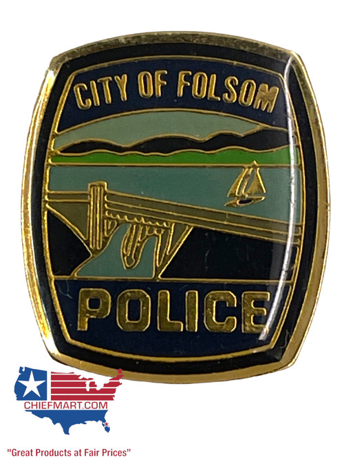 OLD SCHOOL FOLSOM POLICE Lapel Pin RARE