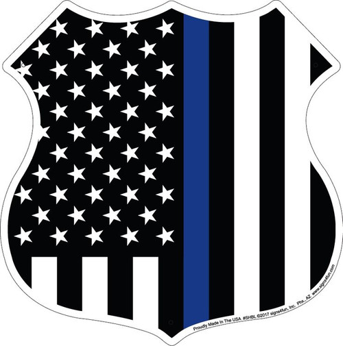 Thin Blue Line Shield Plate