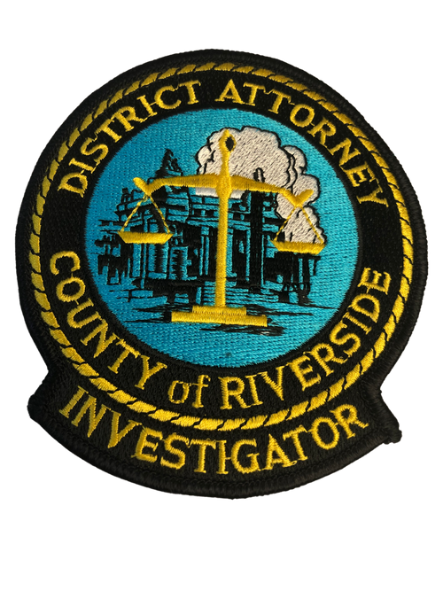 RIVERSIDE CTY CA DISTRICT ATTORNEY INVESTIGATOR PATCH