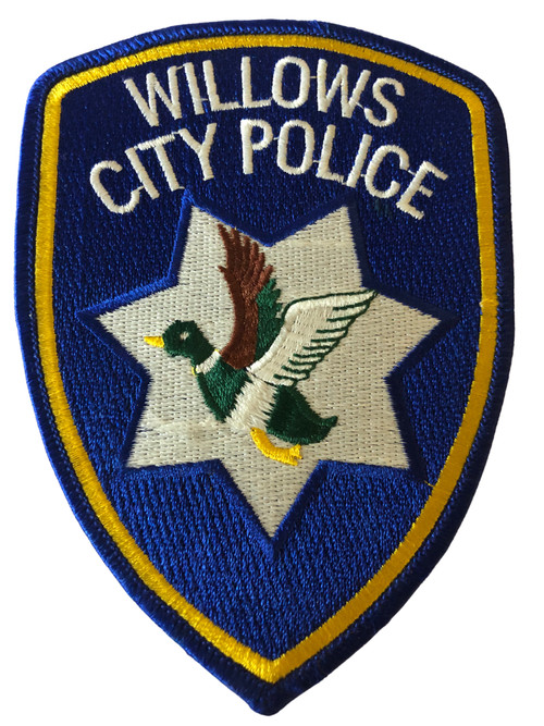 WILLOWS POLICE CA PATCH