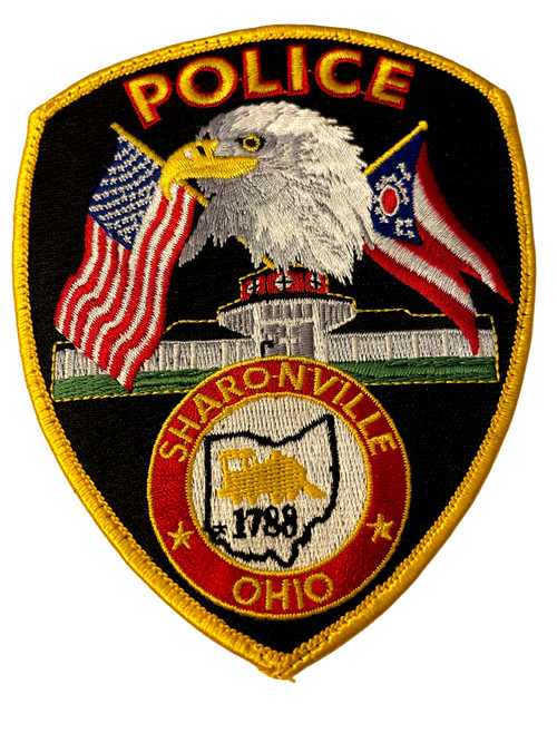 SHARONVILLE OH POLICE BADGE PATCH FREE SHIPPING!