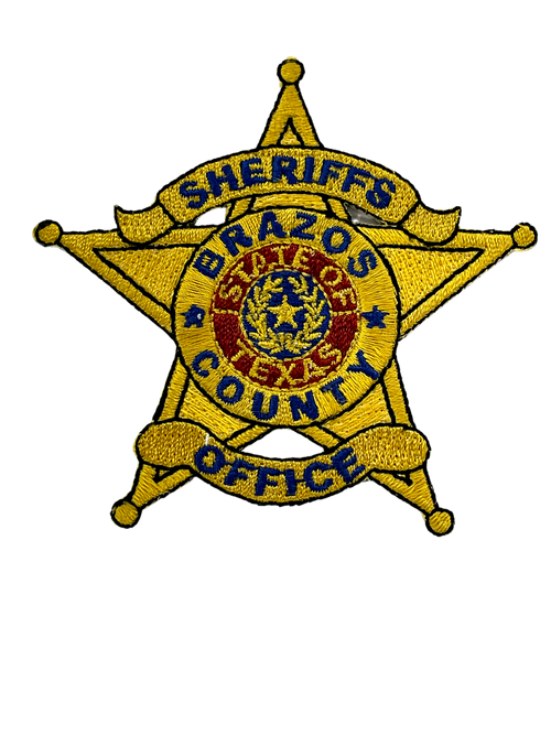BRAZOS COUNTY SHERIFF TX STAR LASER CUT PATCH