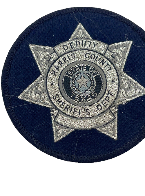 HARRIS COUNTY SHERIFF TX STAR PATCH SILVER