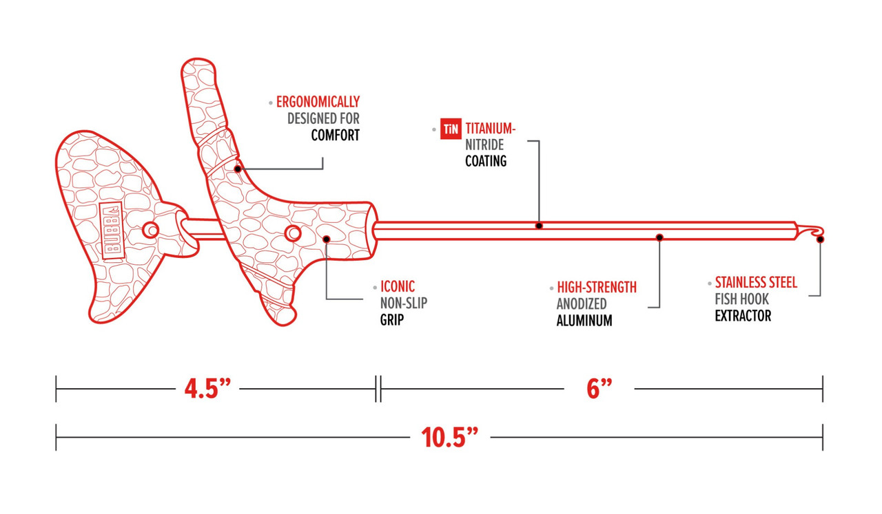 Bubba 6" Spring Loaded Fishing Hook Extractor - Outdoors Warehouse