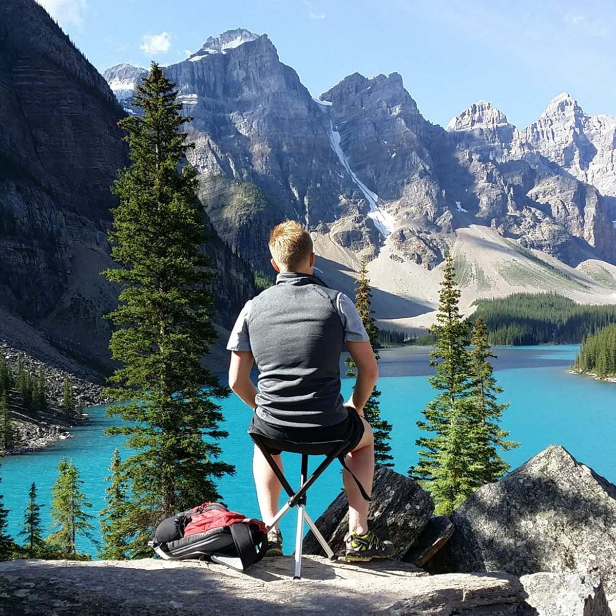 Walkstool Three Legged Telescopic Stool - 65cm | Outdoors Warehouse