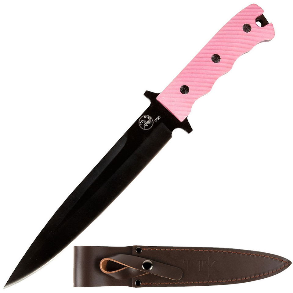 Tassie Tiger Knives Pink Pig Sticker Hunting Knife | Outdoors Warehouse