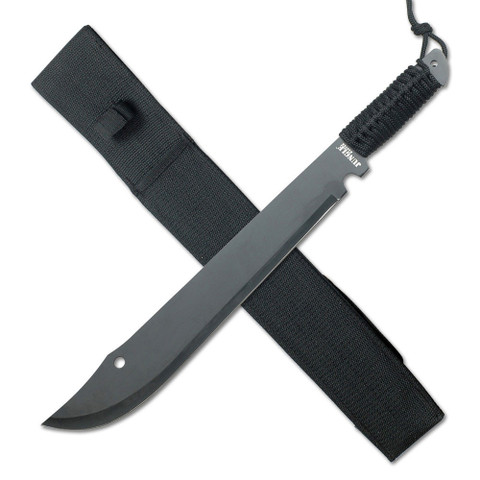 Jungle Master Black Machete with Paracord Handle | Outdoors Warehouse