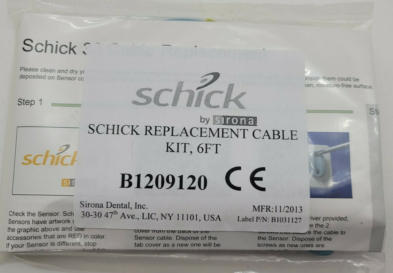 Schick Elite Replacement Cable Kit Only 6Ft Sirona Dental Dentist ...