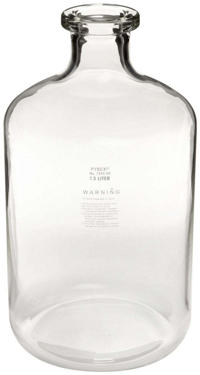 Corning Pyrex 1596-9L Glass 9.5 L Solution Graduated Carboy Bottle ...