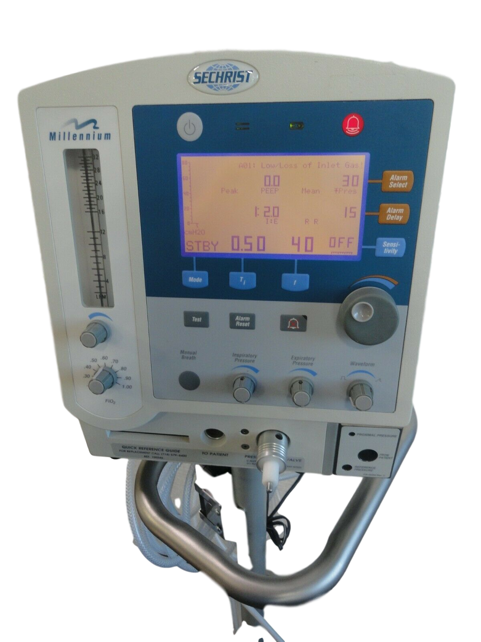 Sechrist Millennium Infant Ventilator with stand - SPW Industrial