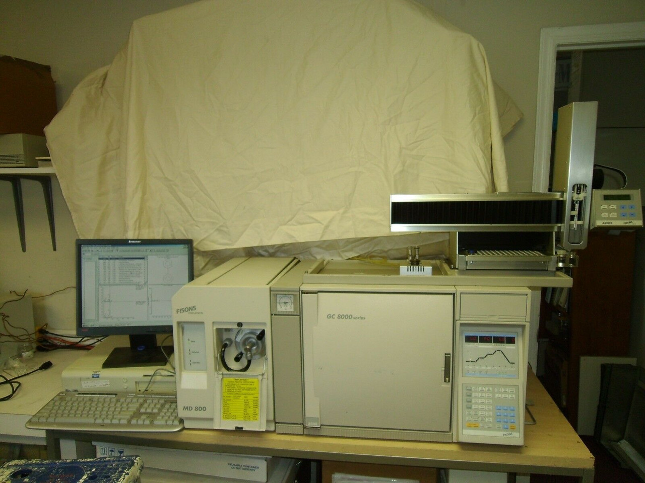 THERMO/FISONS MD800 GC MS SYSTEM WITH XCALIBUR SOFTWARE Mass ...