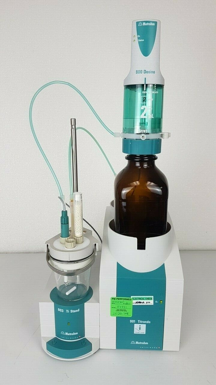 Tested Metrohm 901 Titrando w/ 803 Ti Stand, 800 Dosino, Glassware ...