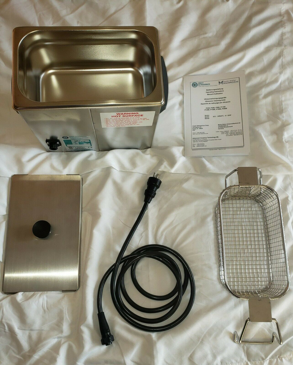 Crest Powersonic Ultrasonic Cleaner 2.8L Digital Timer Heat & Power ...