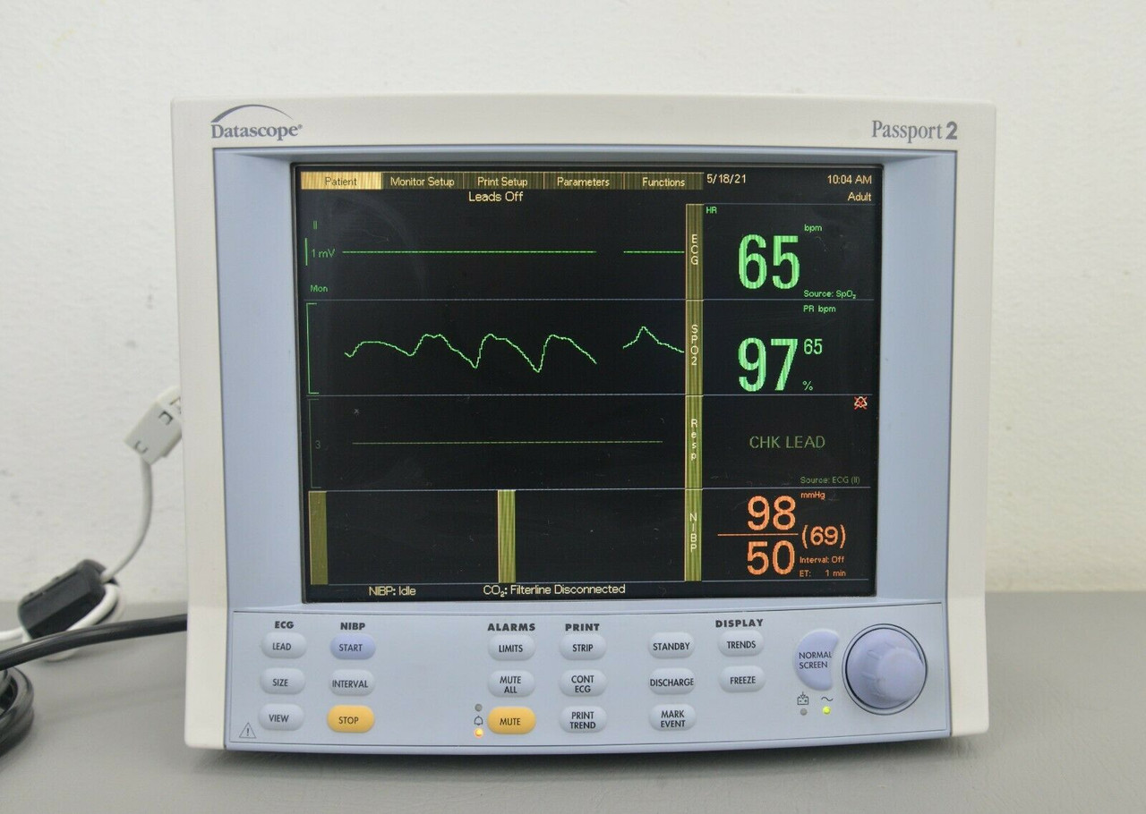 Mindray Passport 2 Patient Monitor Co2 Ecg Spo2 Nibp Temp Printer