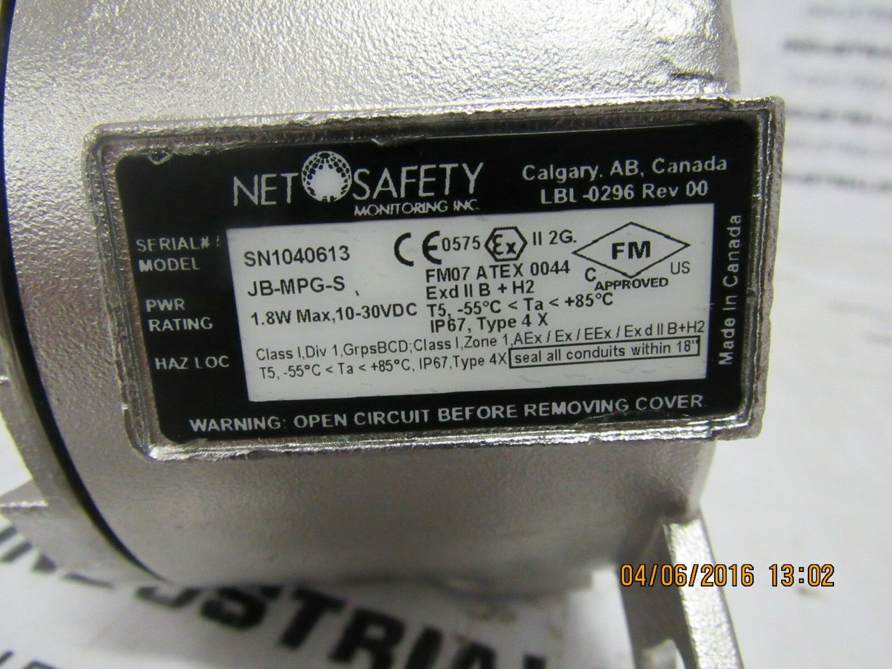 NET SAFETY MILLENNIUM MLP-A-SC1100-SS GAS DETECTOR N - SPW Industrial