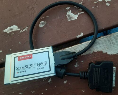 Adaptec 1460B - Slimscsi Pcmcia Fast Scsi Adapter Pc Card + Hd50 Cable ...