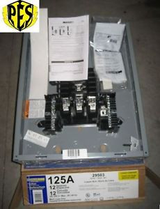 PRICE DROP~NEW~ SQUARE D QO312L125G THREE PHASE 125A MLO PANEL~ NEW ...
