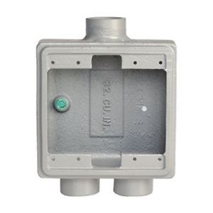 Cast Device Box, Fsd, 2 Gang, 1/2-3/4 Hub, Iron - SPW Industrial