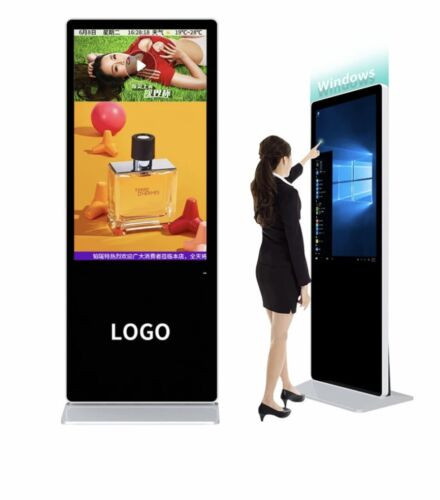 55 Inch Touch Screen Floor Display One Side Kiosk - SPW Industrial