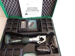 GREENLEE GATOR EK6IDL11 6TON INDENT DIELESS BATTERY POWERED CRIMPER ...