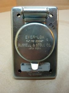 New Russell & Stoll Ever Lok Receptacle 8147, #28633 - SPW Industrial