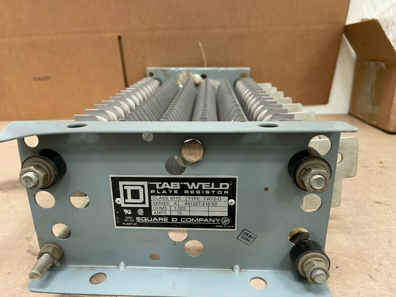 Square D 6715Tw72D Tab Weld Plate Resistor 72Amp - SPW Industrial