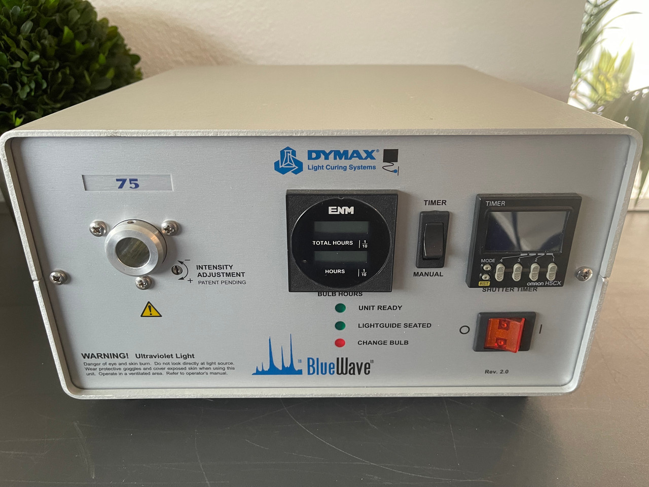 BLUEWAVE 75 DYMAX Model 40077/40078 UV Curing Spot Light Source