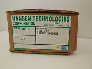 NEW HANSEN TECHNOLOGIES GT051H GLOBE VALVE & HANDWHEEL - SPW Industrial