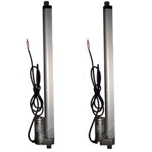 2X 450mm 18 Stroke Heavy Duty DC 12V 14mm/s Linear Actuators 220 Pound ...