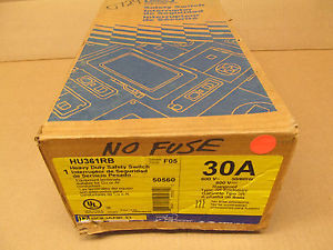 1 Nib Square D Hu361Rb 30 Amp 600V Type 3R Safety Switch 30A - SPW ...