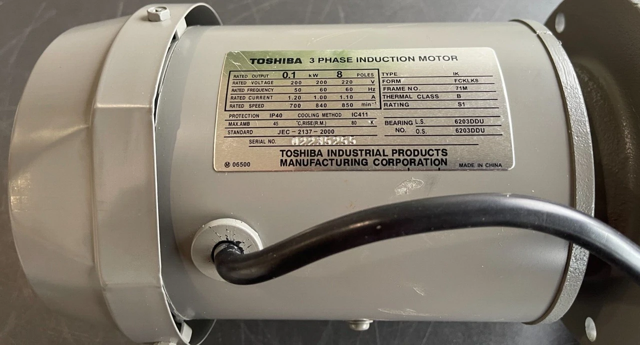 Toshiba 3 Phase Induction Motor IK FCKLK8 Frame 71M