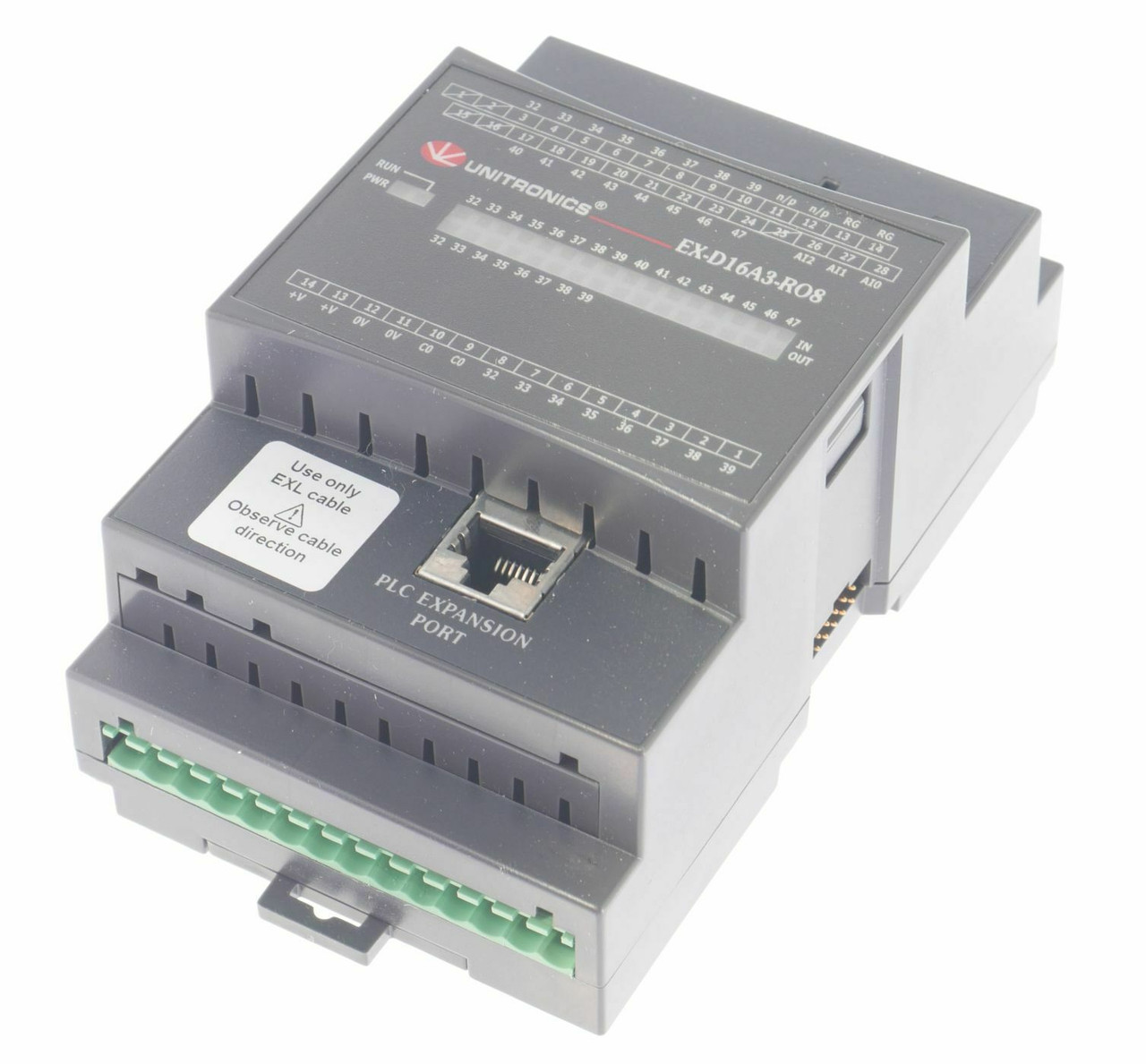 UNITRONICS I/O EXPANSION MODULE EX-D16A3-RO8 DIG/ANAL