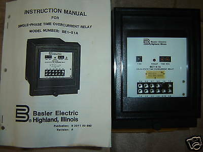 Buy - BASLER TIME OVERCURRENT RELAY BE1-51A SOLID STATE 1 PH