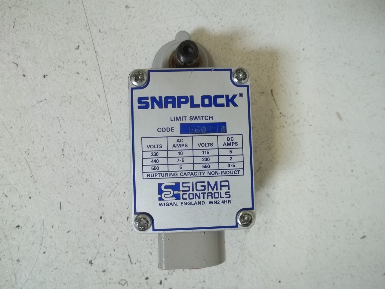 Buy - SIGMA 560118 SNAPLOCK LIMIT SWITCH NEW OUT OF A BOX