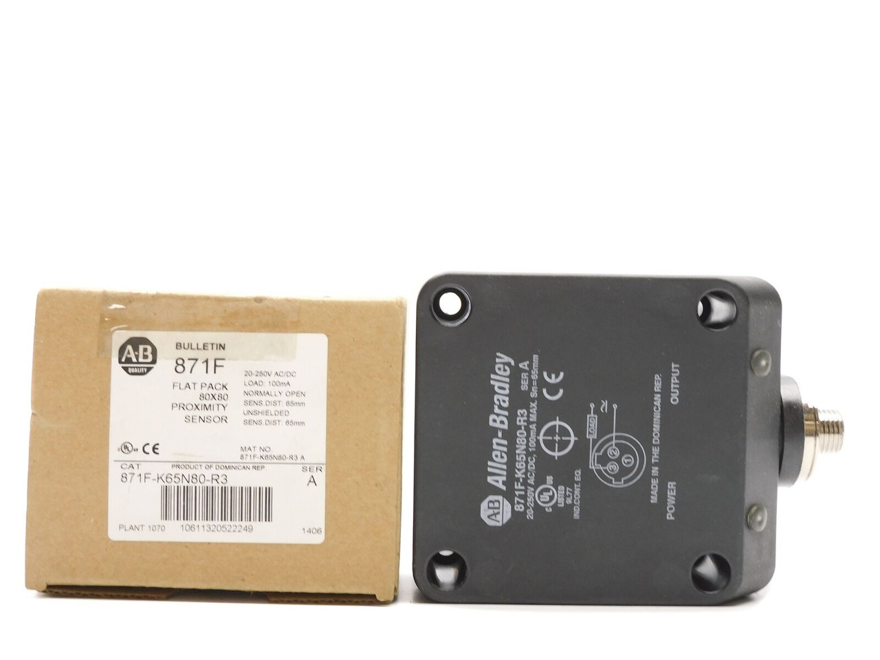 Allen Bradley 871F-K65N80-R3 SER. A Flat Pack Sensor