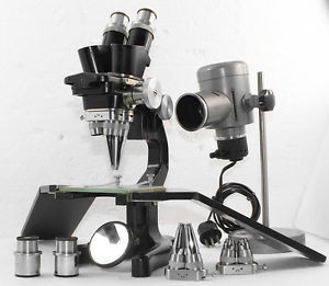 Buy -Leitz Wetzlar Greenough Stereo Microscope with 2x - 4x - 8x and ...