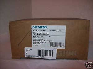Siemens Ed43B035L 3P 35A 480V Breaker Ed43B035 With Lugs On Both Sides ...