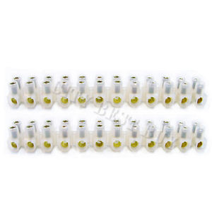 50 Pcs 20A 12 Position 380V Double Row Plastic Terminal Strip Wire ...