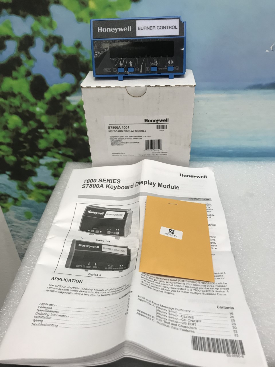 Honeywell S7800A 1001 Keyboard Display Module ENGLISH S7800A1001 NEW ...