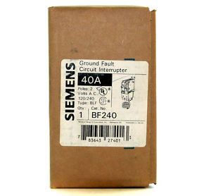 New Siemens Bf240 40A 2-Pole 120/240V Circuit Breaker - SPW Industrial