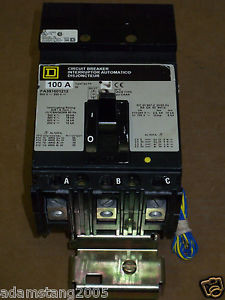 Square D Fa 3 Pole 100 Amp Fa361001212 Auxiliary Circuit Breaker ...