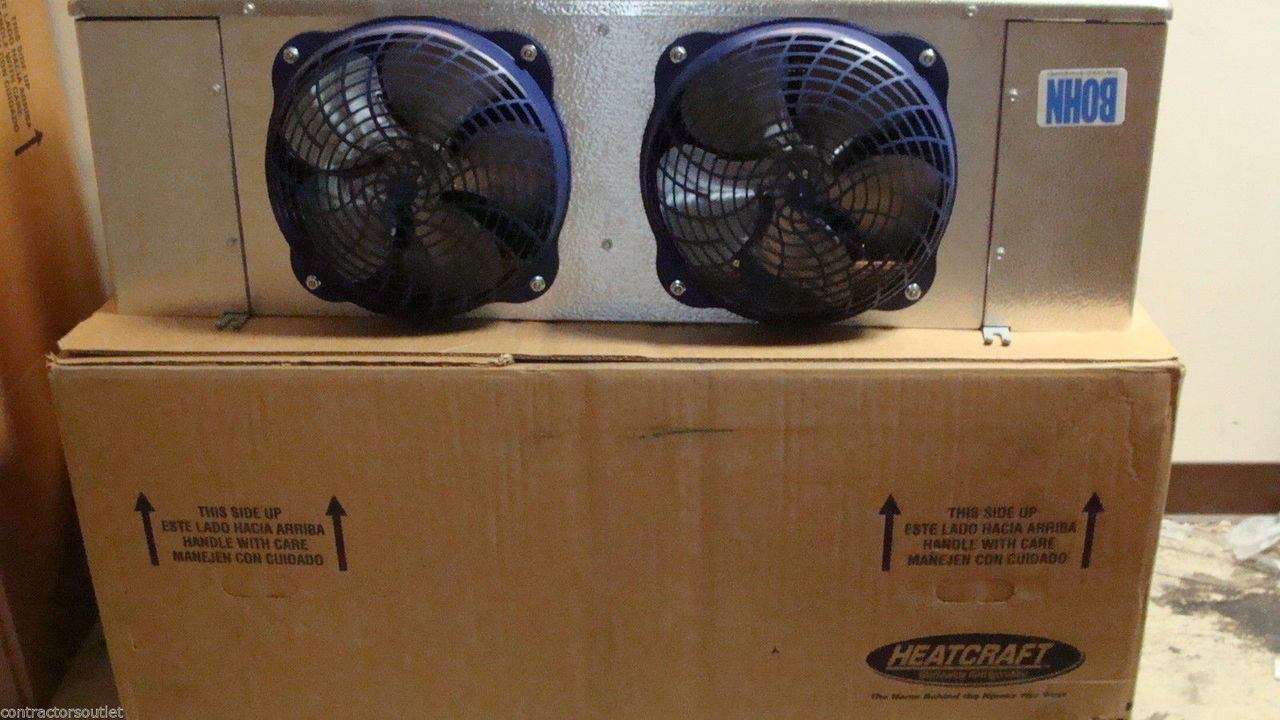 Bohn Air Defrost 2 fan low porfile Evaporator 7,000 Btu SP Mtrs R22/R407c