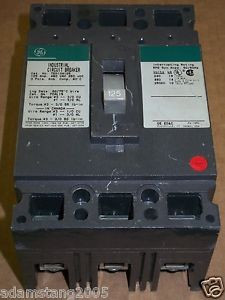 Ge Ted Ted134125 125 Amp 3 Pole 480V Circuit Breaker Green Label - SPW ...