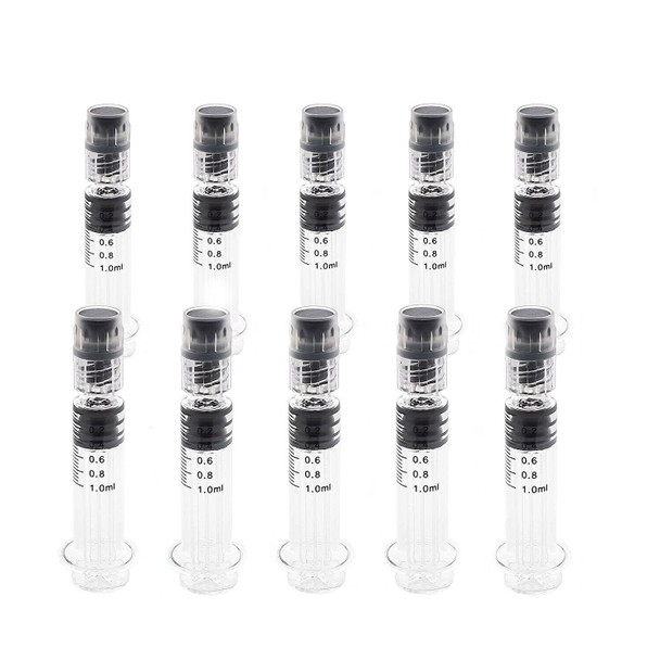 1500 Borosilicate Glass Luer Lock Syringes 1Ml Capacity Heat Resistant ...