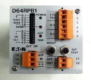 Eaton Ground Fault Protection D64Rpb1 250Vac 8A Ser.A - SPW Industrial