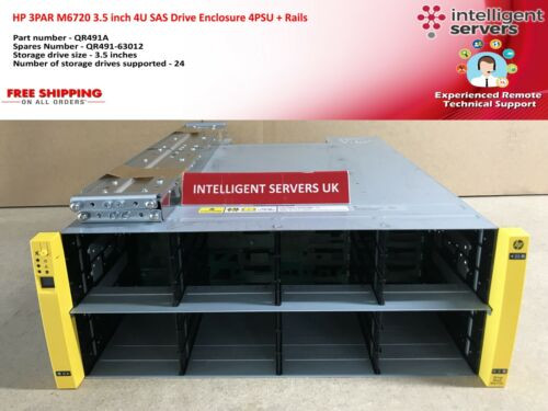 Hp 3Par M6720 3.5 Inch 4U Sas Drive Enclosure 4Psu + Rail - Qr491A / Qr491-63012 - SPW Industrial