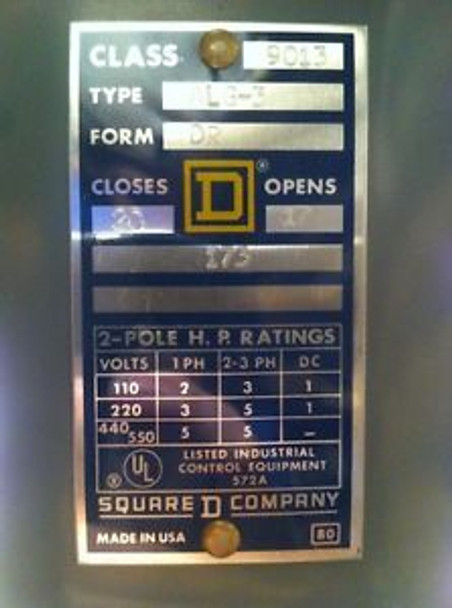 Square D Co. Alg-3 Class 9013 2-Pole Pressure Switch - SPW Industrial